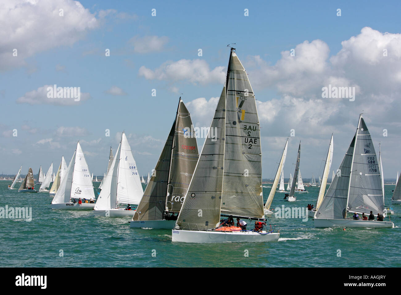 Sailing at Cowes Week Stock Photo - Alamy