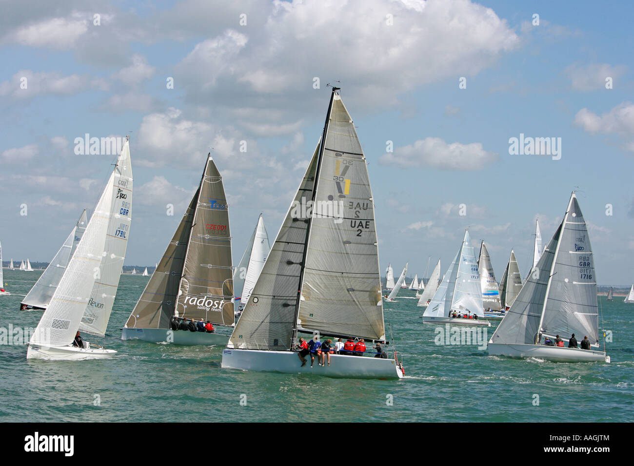 Sailing at Cowes Week Stock Photo - Alamy