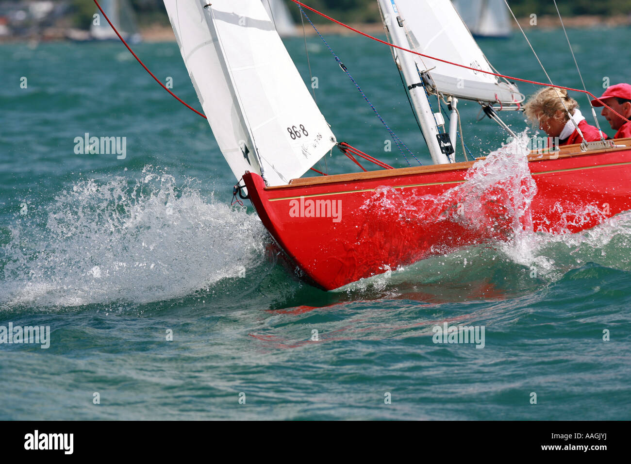 Bow sailing yacht cutting hi-res stock photography and images - Alamy