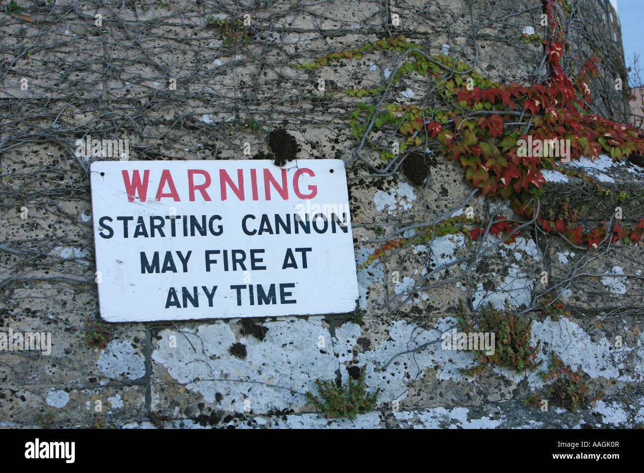 Warning Sign at Cowes Week Stock Photo - Alamy