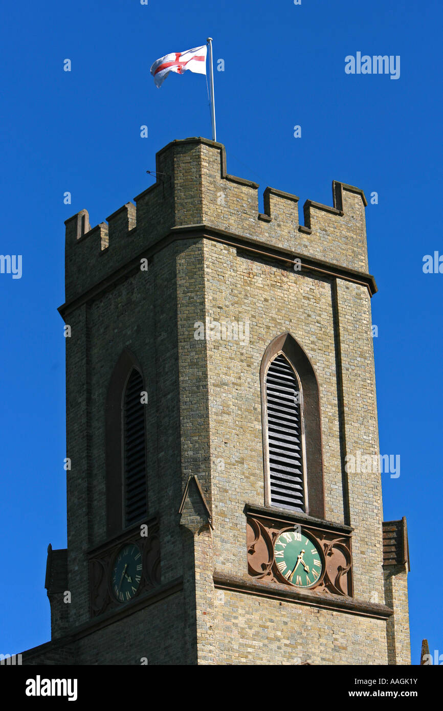 Church Clock Tower Stock Photo - Alamy