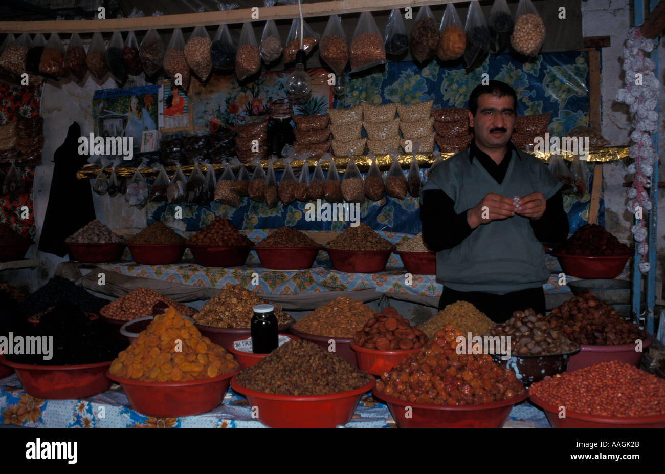 Dried fruits and nuts Stall Taza bazaar Baku Azerbaijan Stock Photo - Alamy