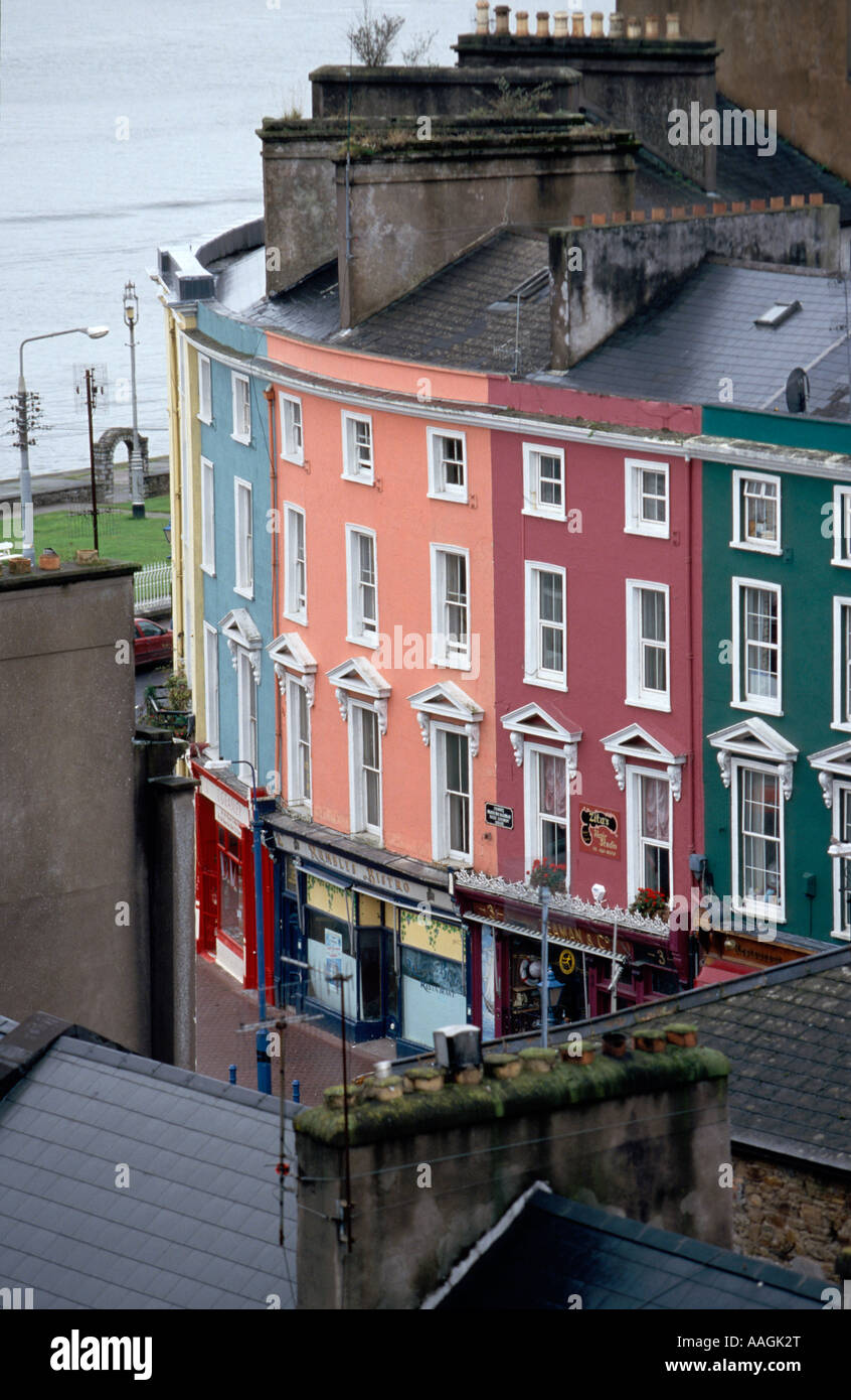 Colorful house facade in Cobh County Cork Ireland Stock Photo - Alamy