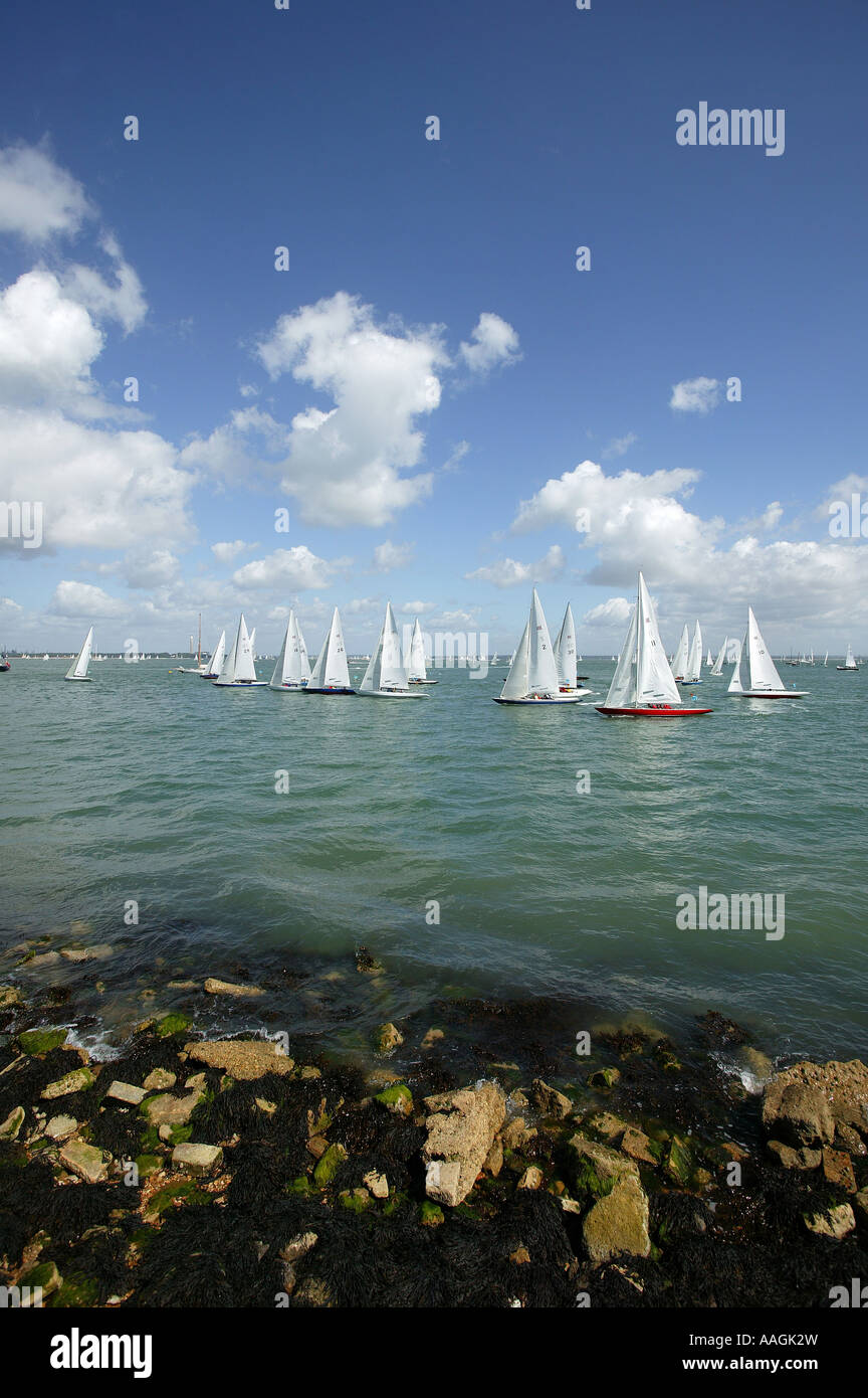 Sailing at Cowes Week Stock Photo - Alamy