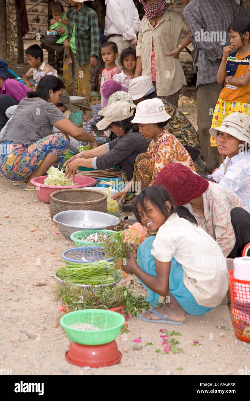 Khmer street market Takmao Cambodia Stock Photo - Alamy