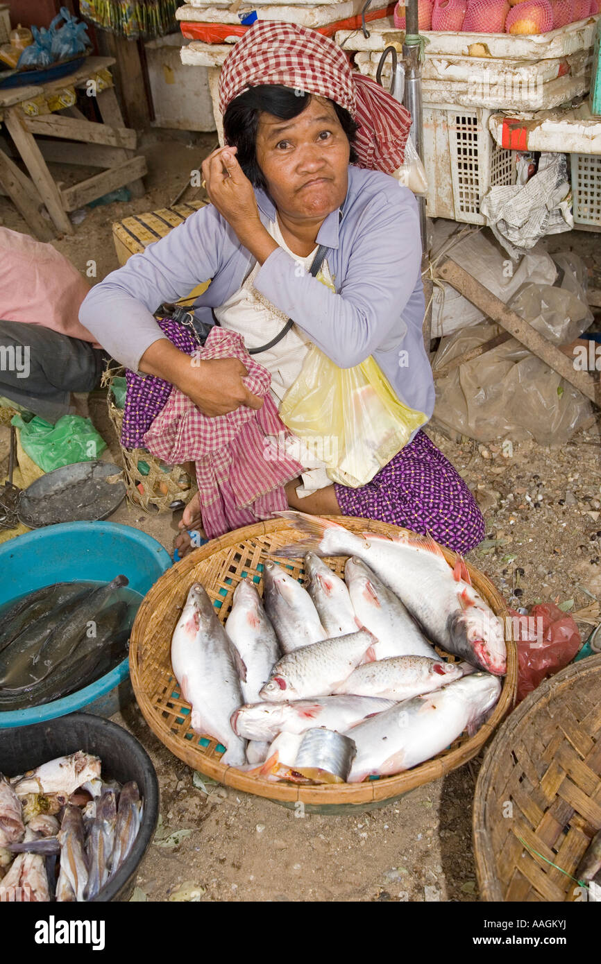 Khmer street market Takmao Cambodia Stock Photo - Alamy