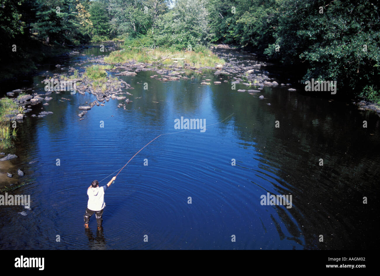 Fly fishing on the Lamprey River just below the Lee Hook Rd Bridge Lee ...