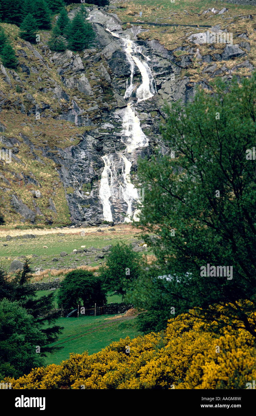 Waterfall in County Wicklow Ireland Stock Photo - Alamy