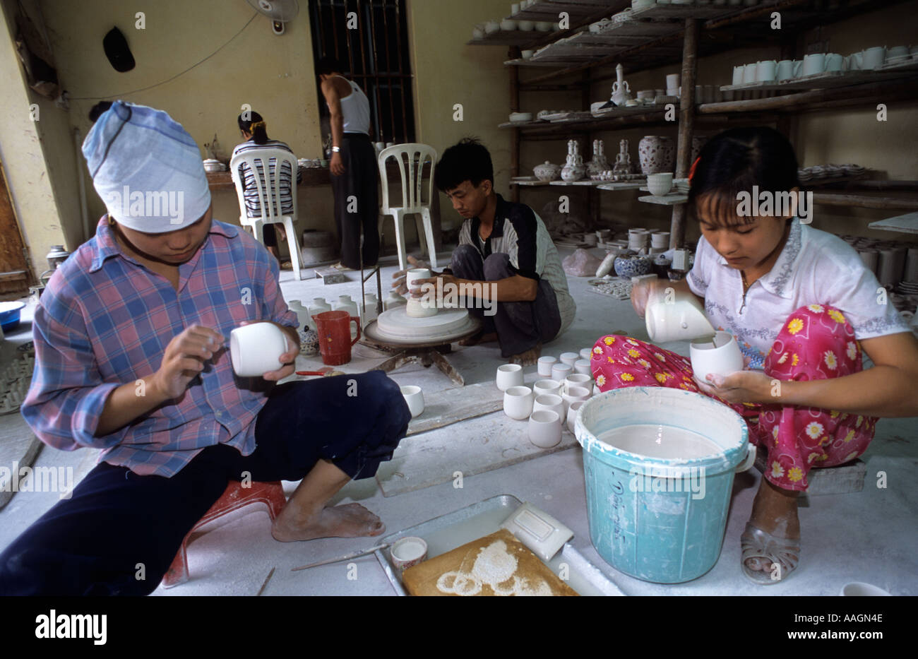 Vietnam Hanoi Making fine pottery Stock Photo - Alamy
