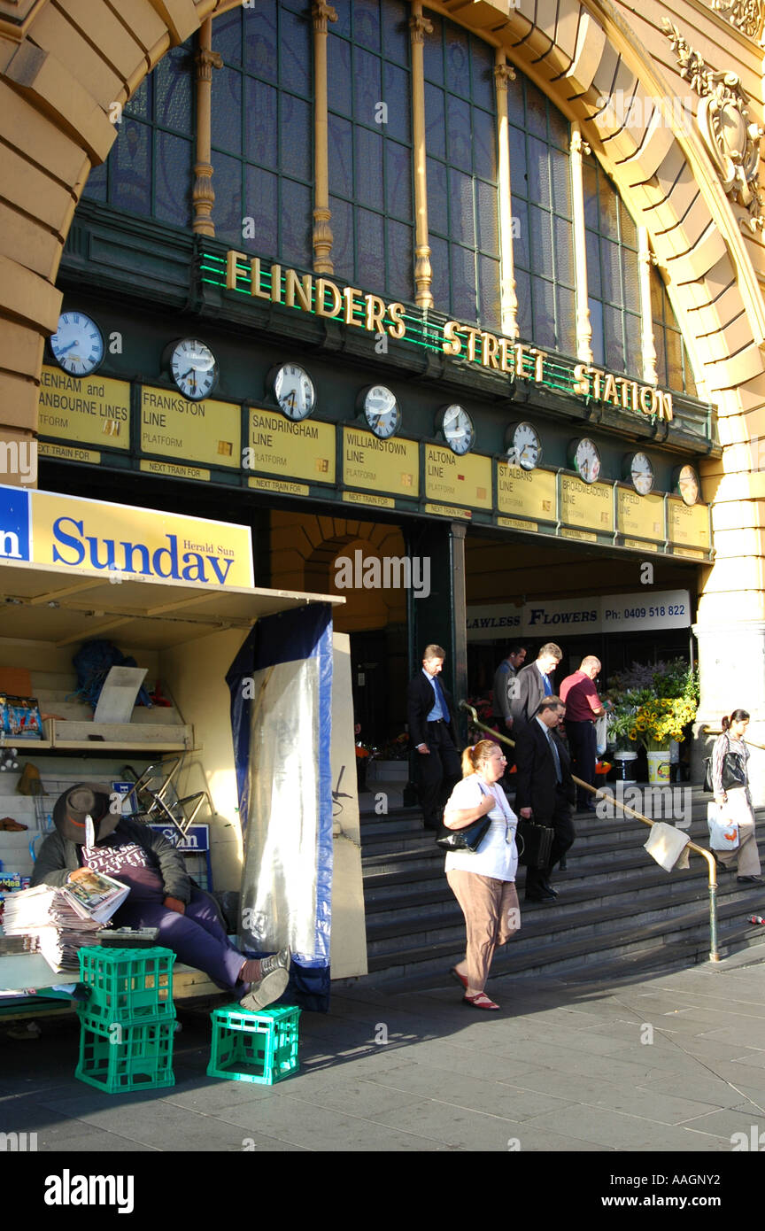 Flinders Street Station Clocks, Melbourne Stock Photo - Alamy