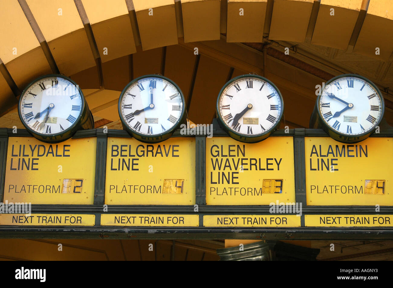 Flinders Street Station Clocks, Melbourne Australia Stock Photo - Alamy