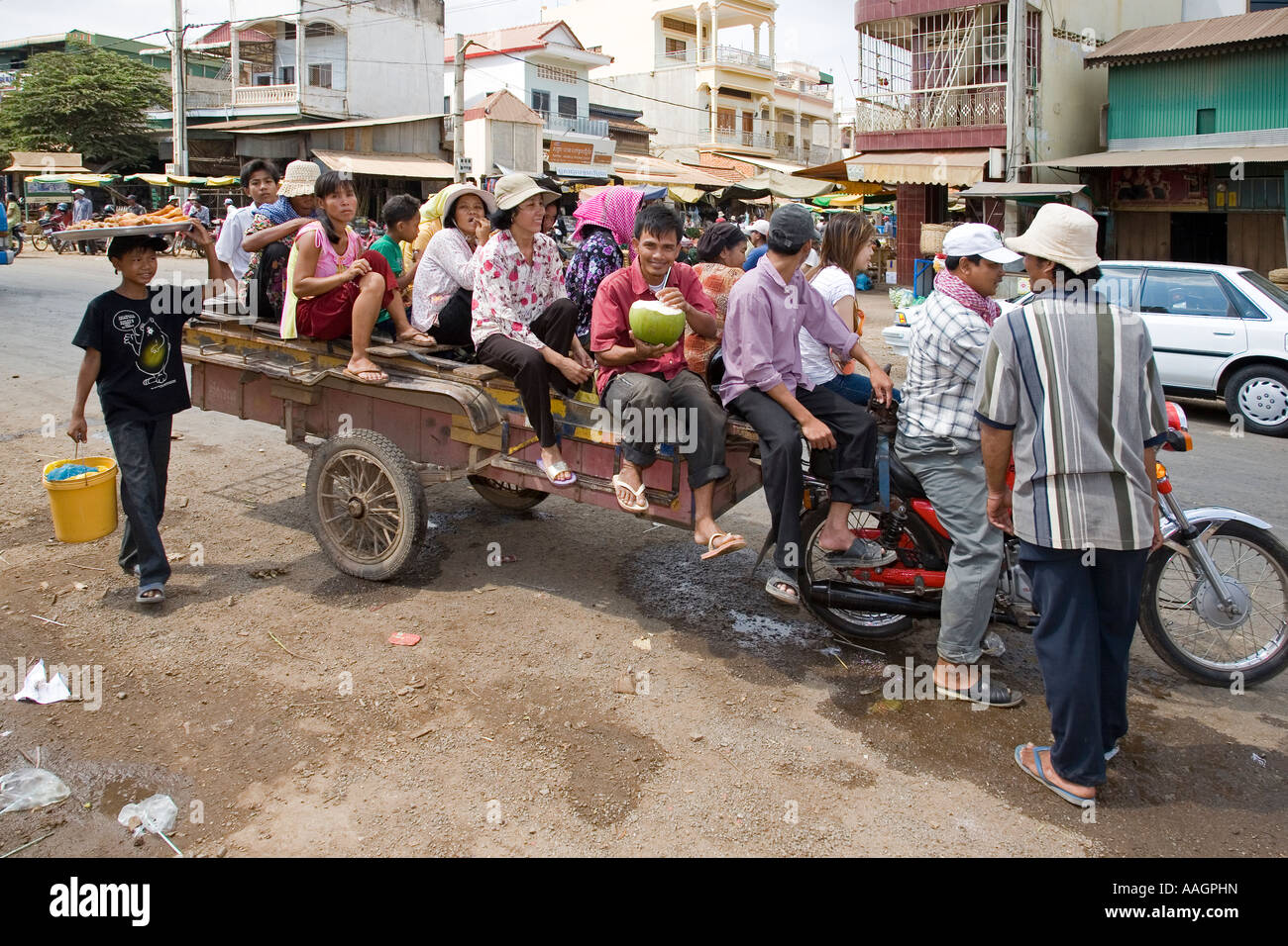 Rural taxi, Oudong, Cambodia Stock Photo - Alamy