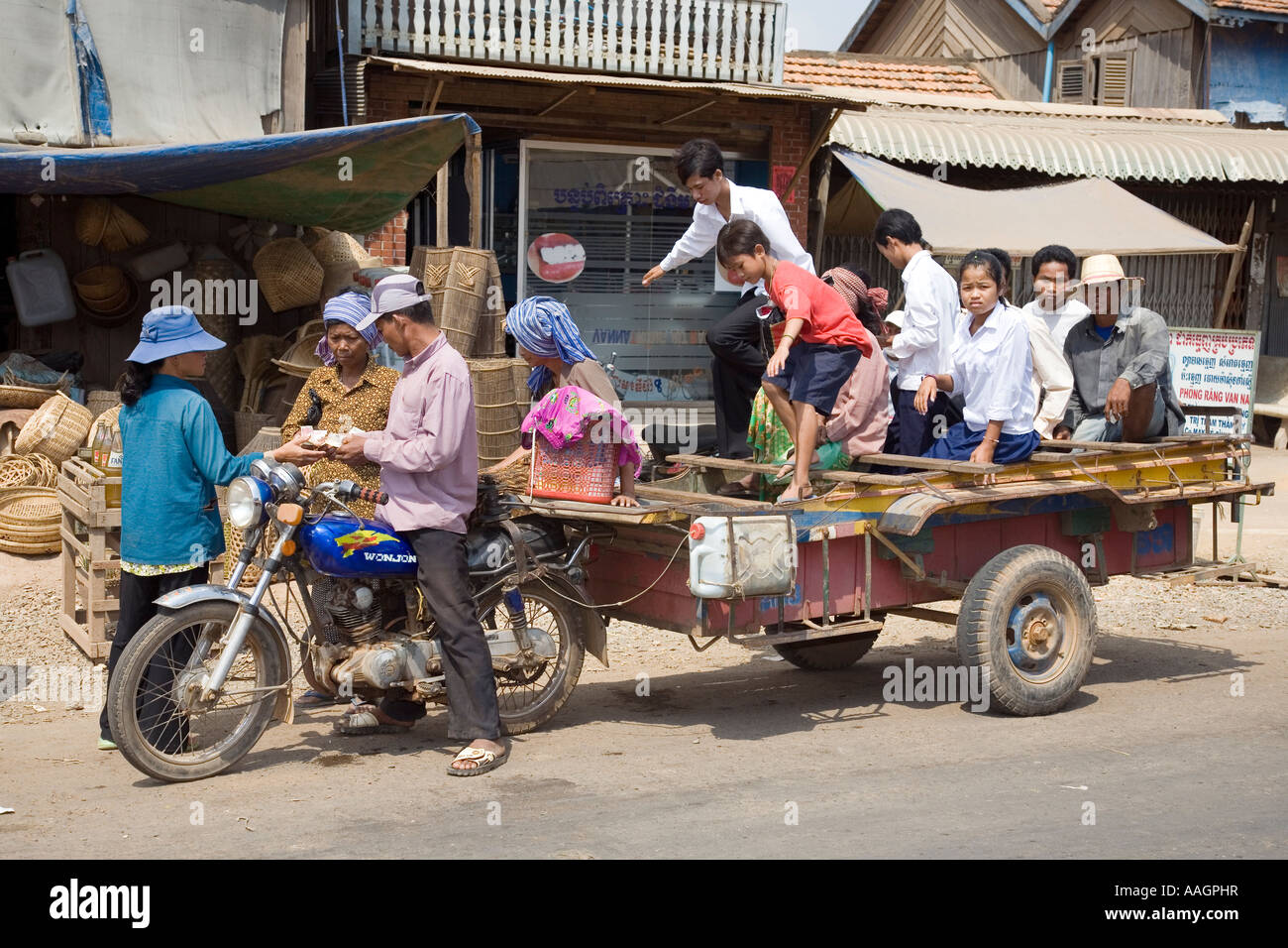 Rural taxi, Oudong, Cambodia Stock Photo - Alamy