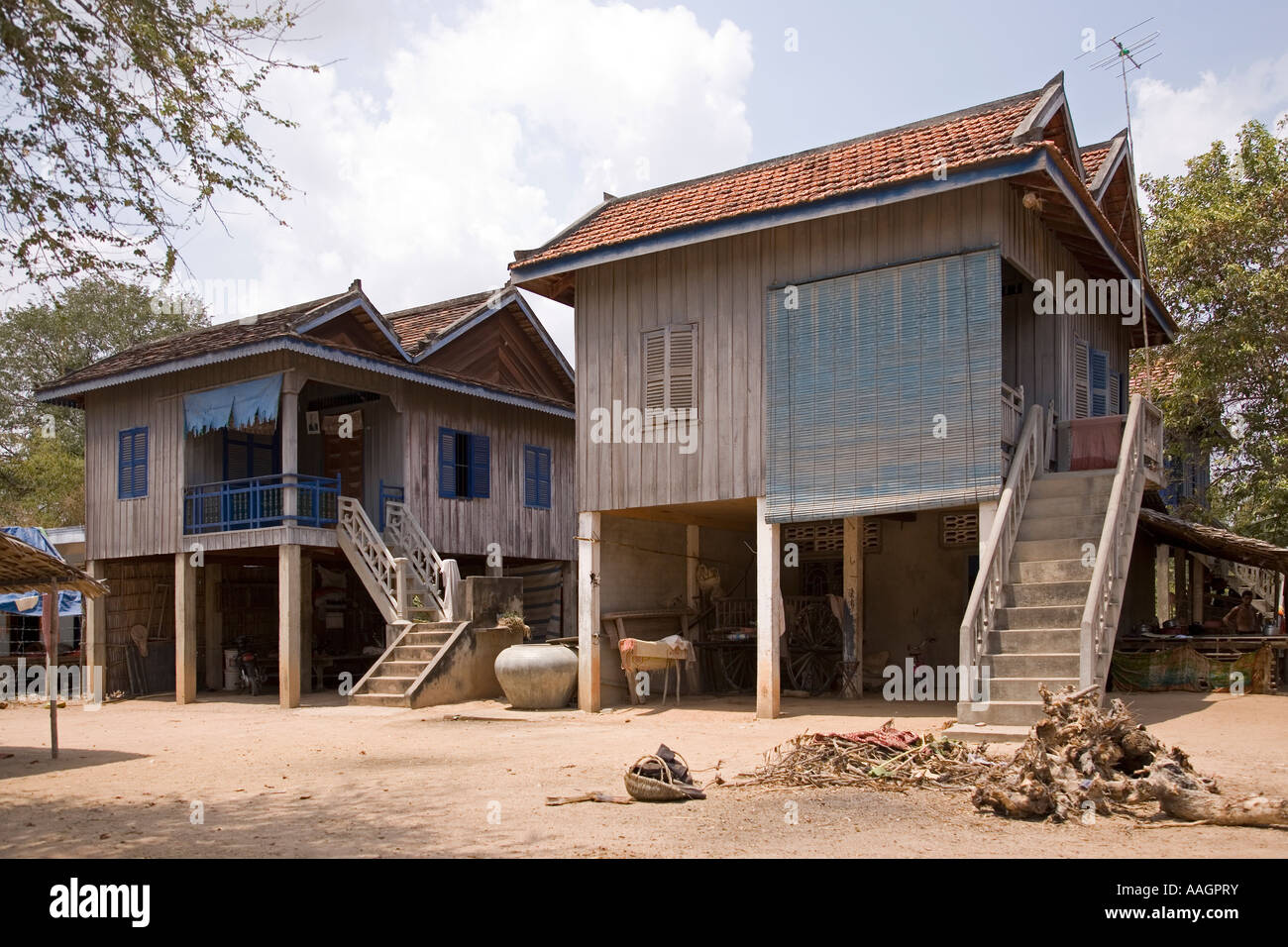 Village house near Phnom Penh Cambodia Stock Photo - Alamy