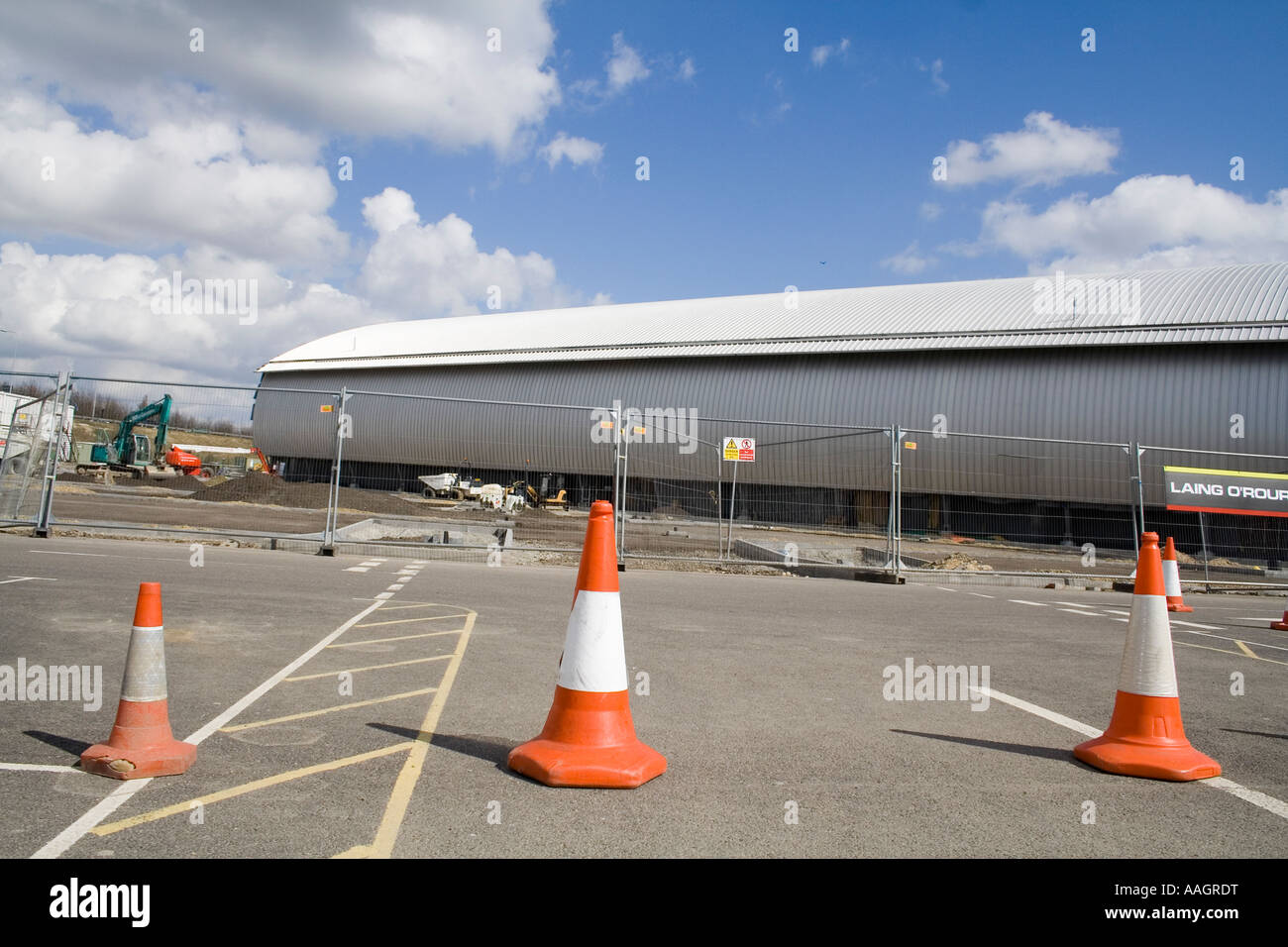 Traffic Cones on a Construction Site Stock Photo - Alamy