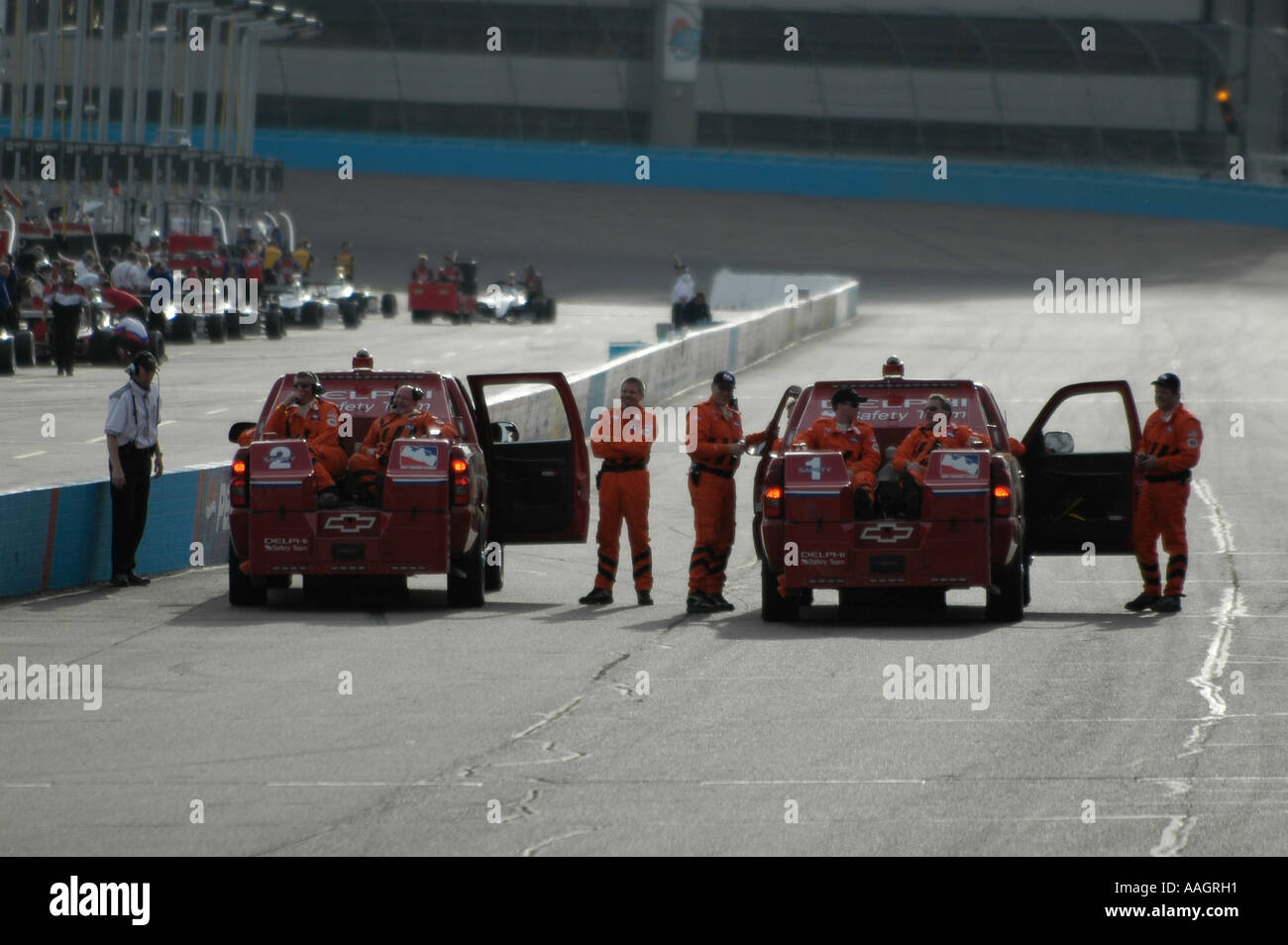 Saftey Crew for Indy Racing League, Phoenix International Raceway Stock ...