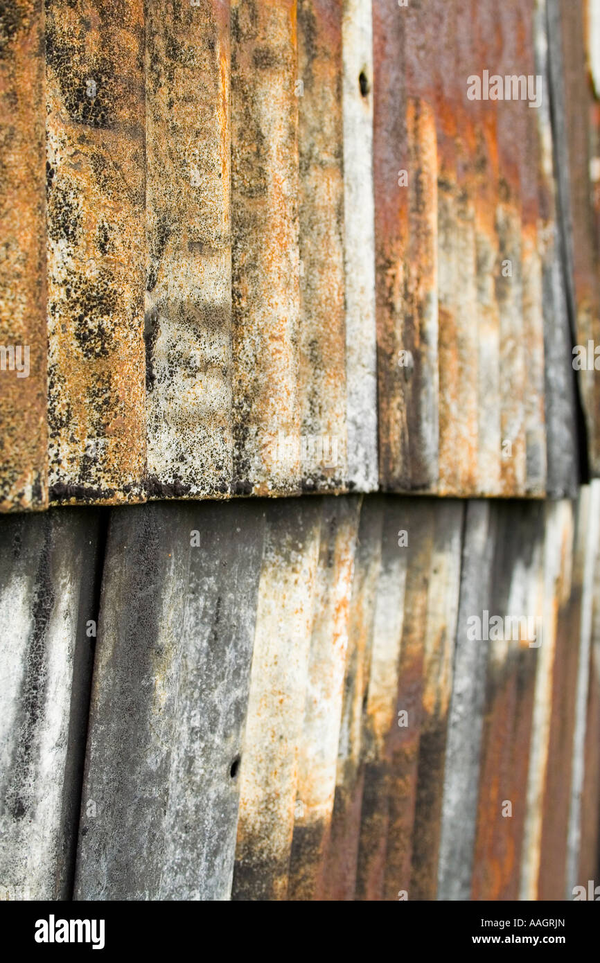 Corrugated Rusty Weathered Metal Stock Photo - Alamy
