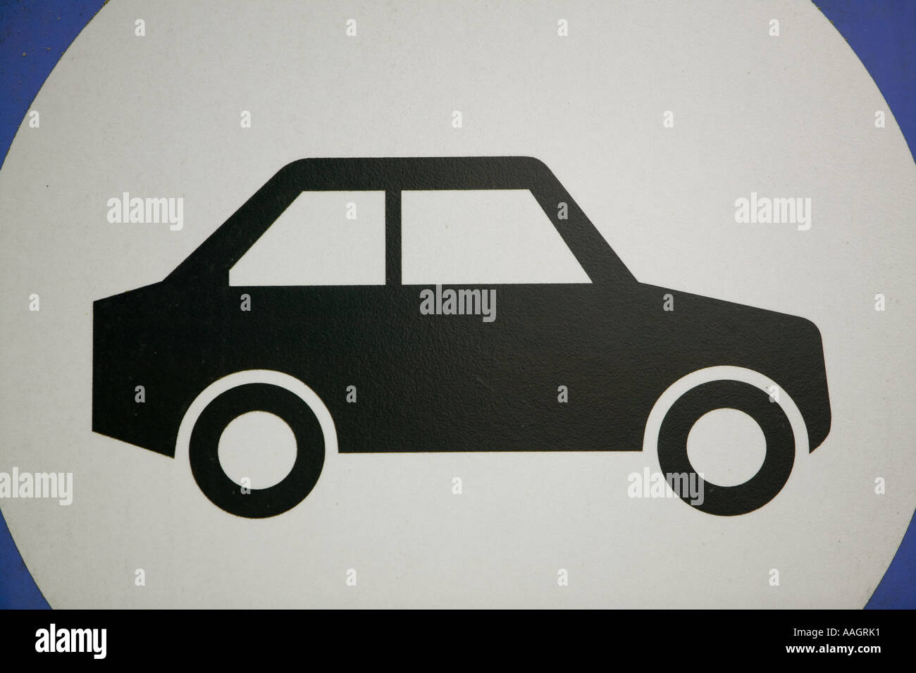 roadsign depicting a car Stock Photo - Alamy