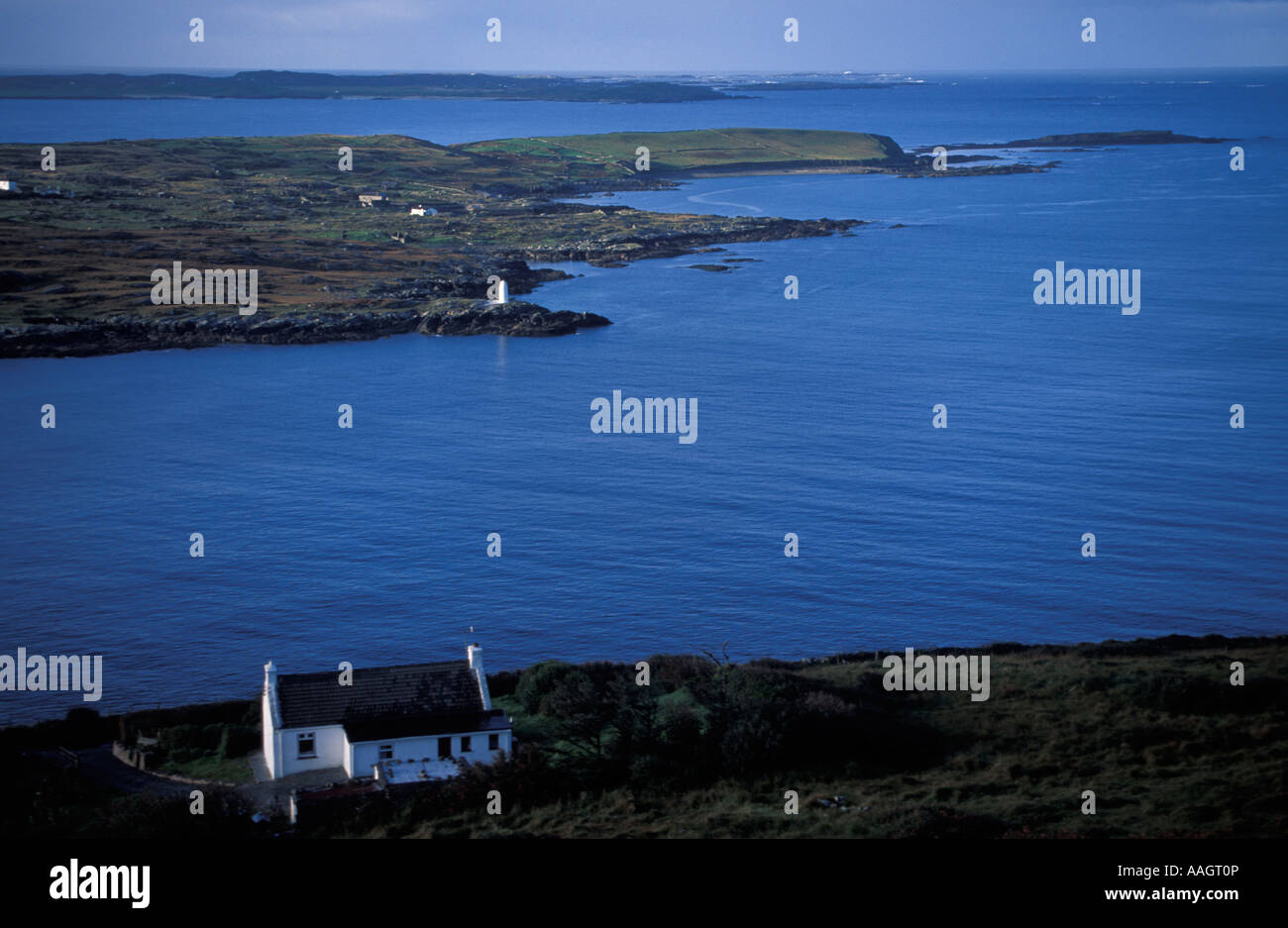 View over the Atlantic Ocean Sky Road Clifden County Galway Ireland ...