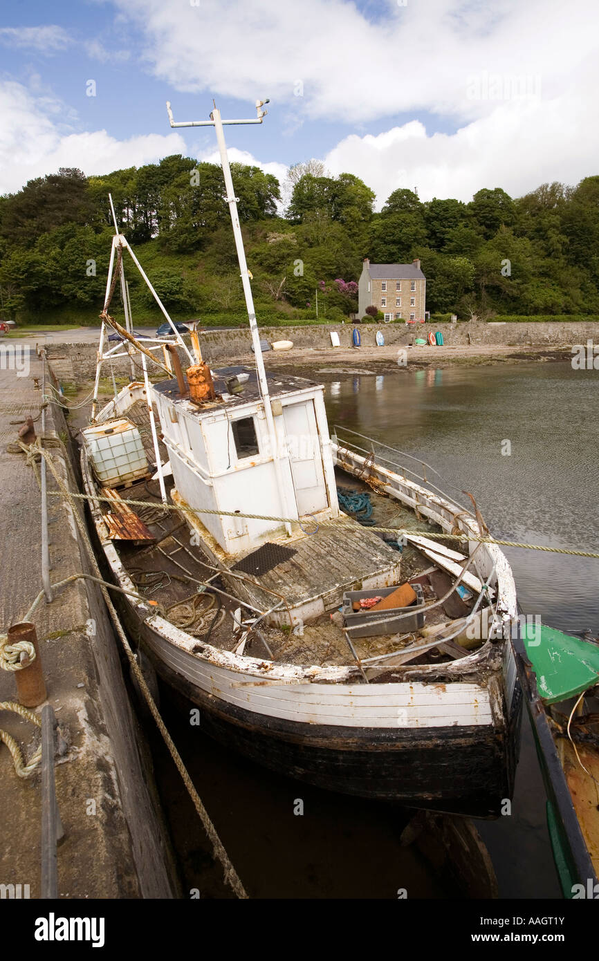 Ireland County Donegal Inishowen Peninsula Moville old fishing boat ...