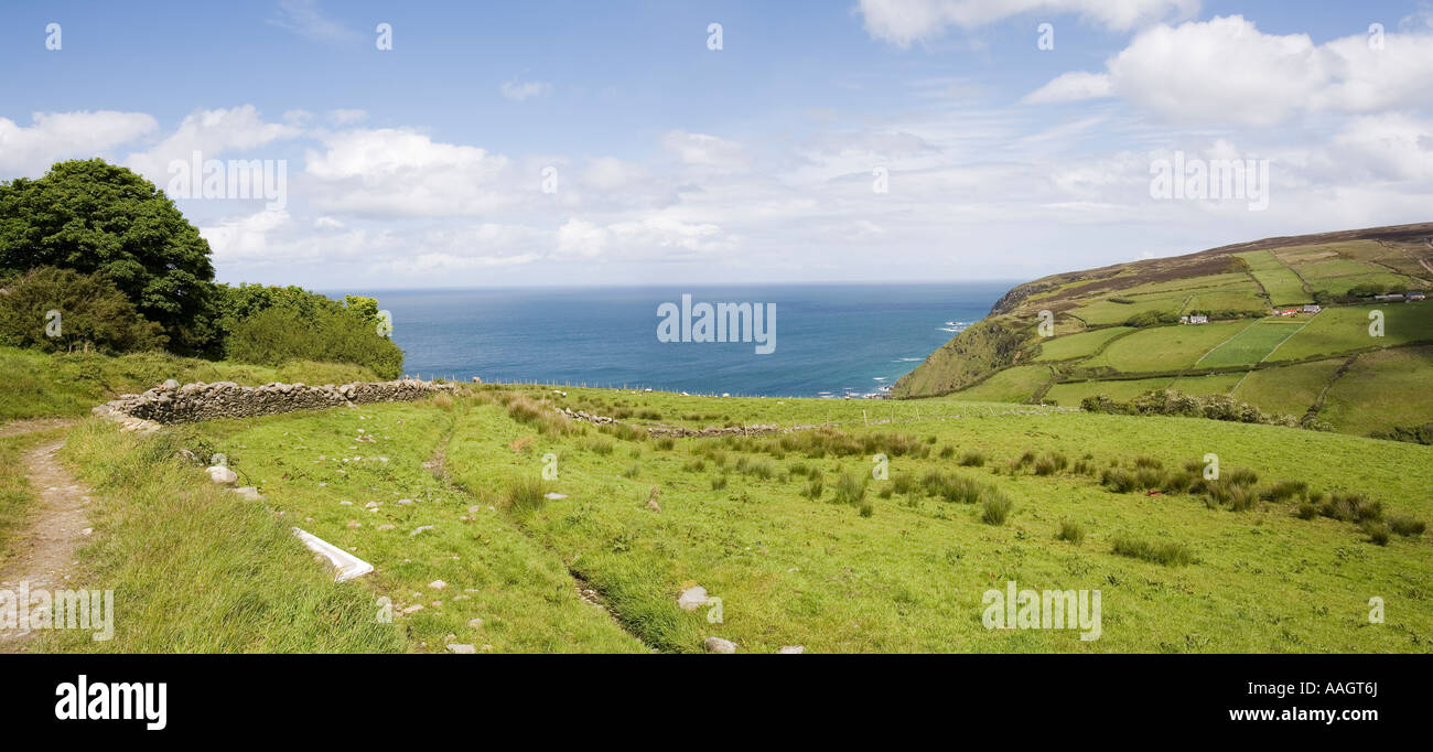Ireland County Donegal Inishowen Peninsula Ballybane coastline above ...