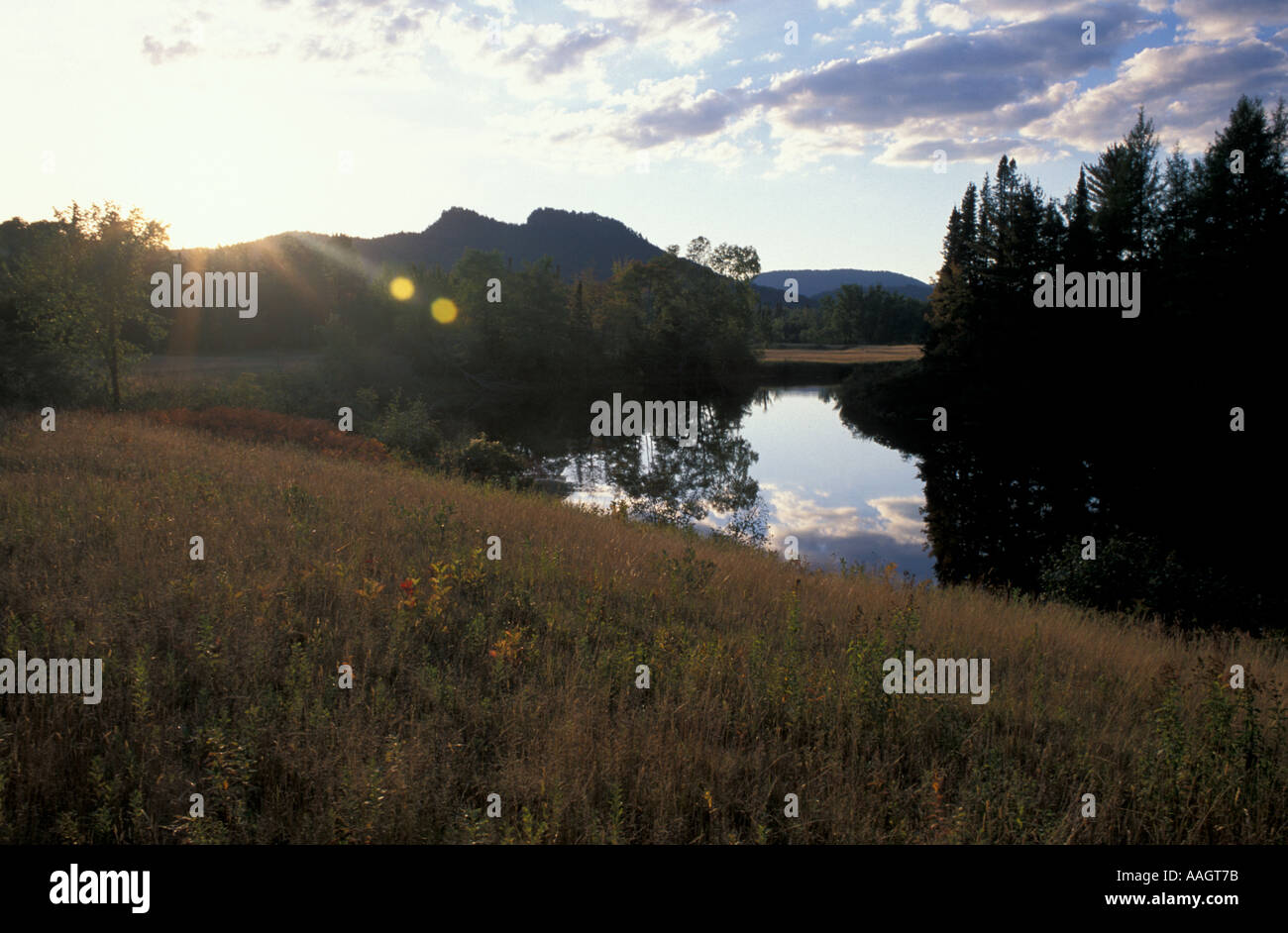 Wilsons Mills ME The Magalloway River just before sunset Northern ...