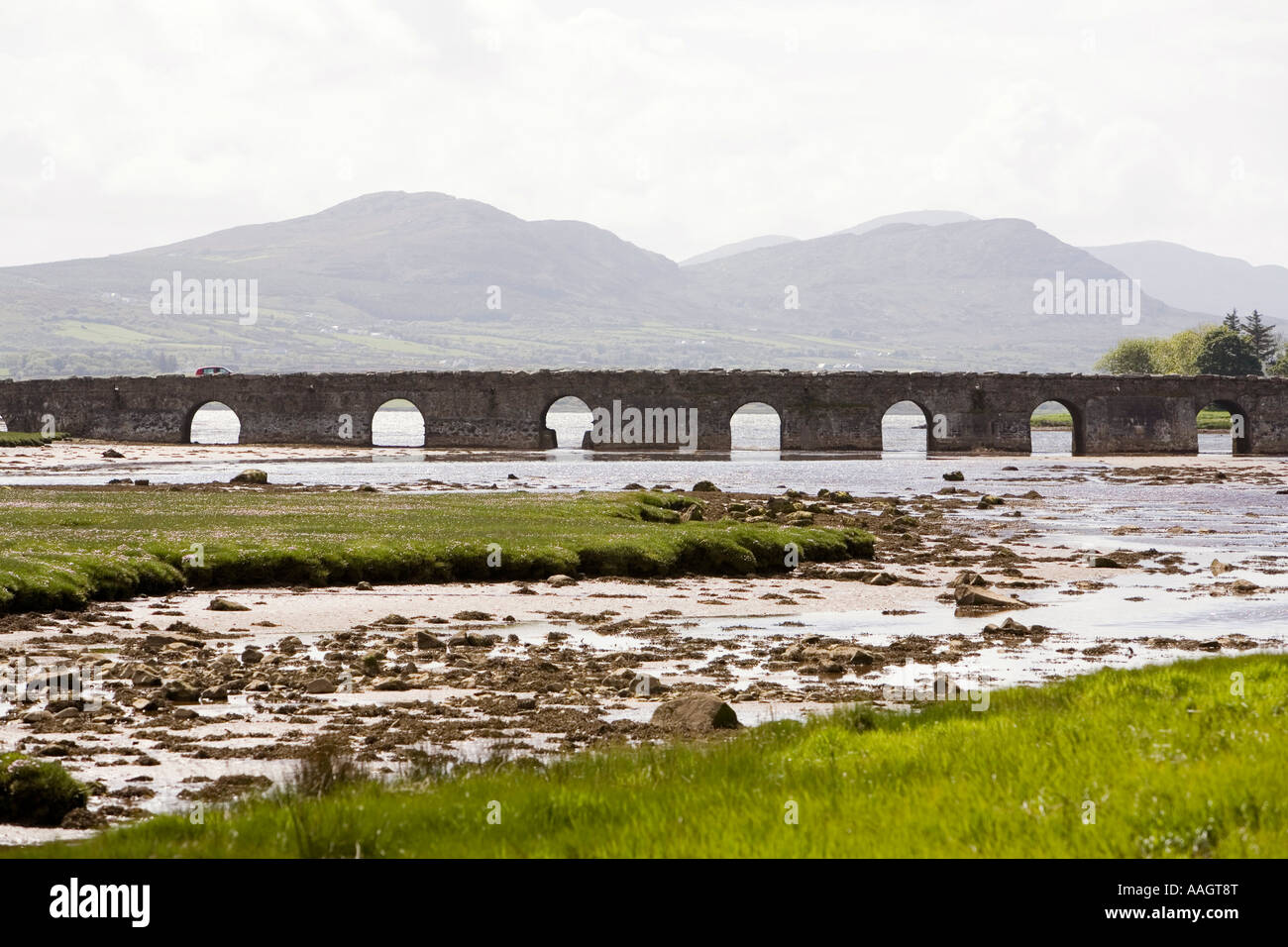 Ireland County Donegal Inishowen Peninsula Malin old stone bridge over ...
