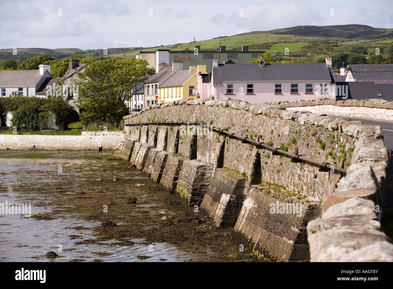 Ireland County Donegal Inishowen Peninsula Malin old stone bridge over ...