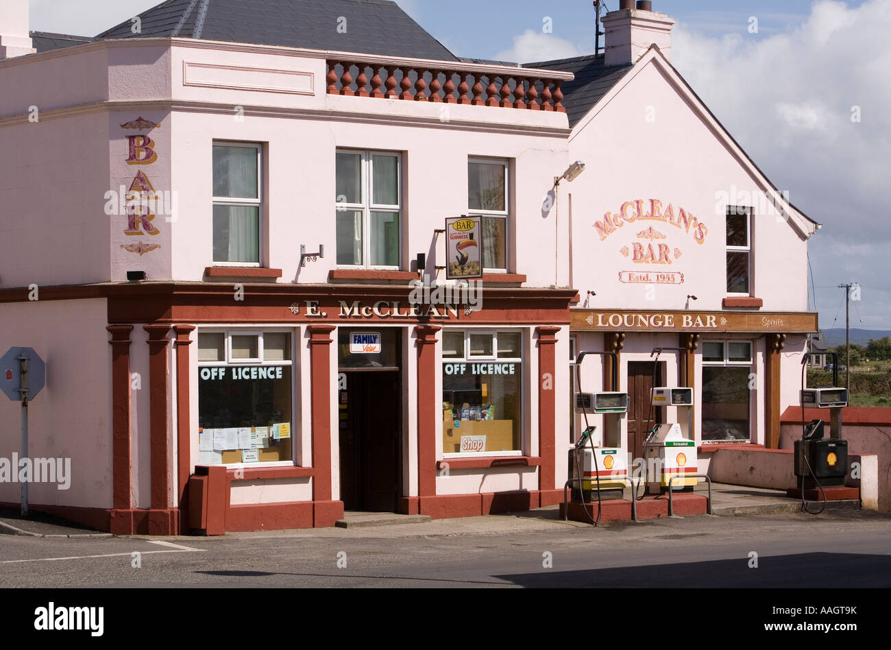 Ireland County Donegal Inishowen Peninsula Malin Village McLeans bar ...
