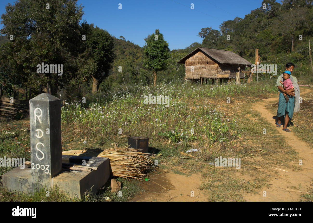Myanamar Burma Shan State Shan hills In Kaw village Stock Photo - Alamy