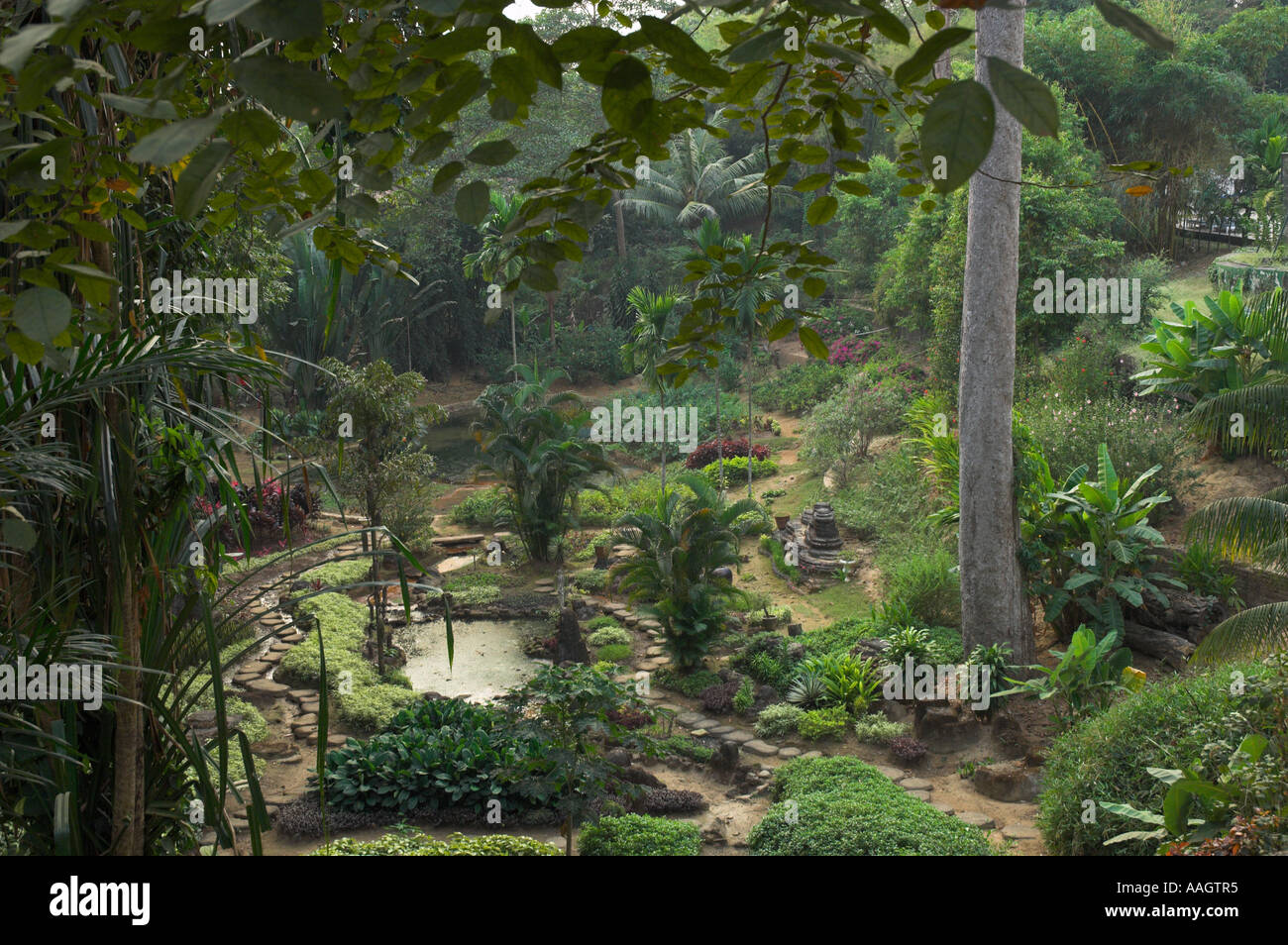 myanmar burma yangon British garden from colonial times with typical ...