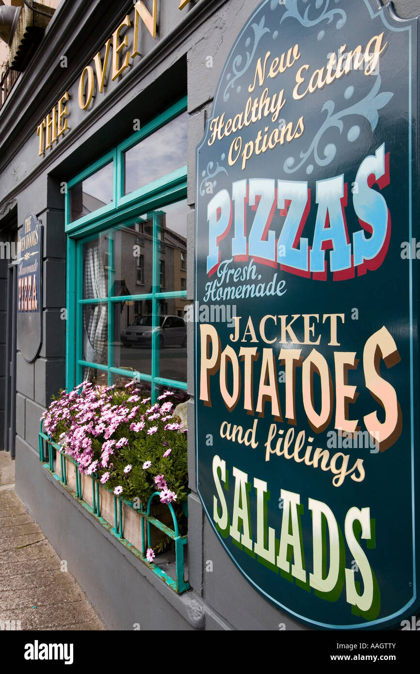 Ireland County Kerry Dingle Holy Ground food sign outside pub with ...