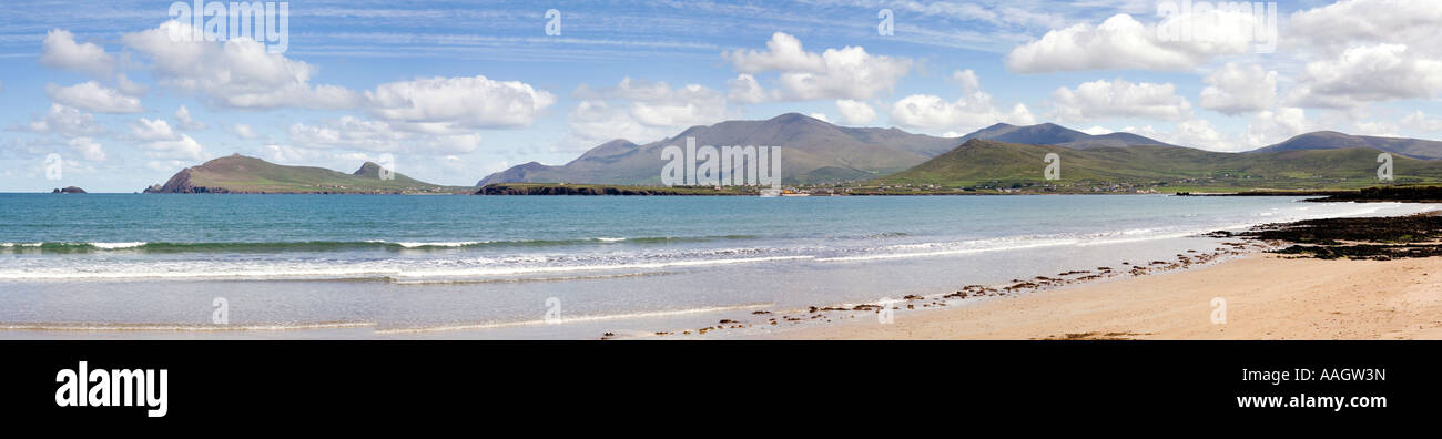 Ireland Kerry Dingle Ballyferriter beach across Murreagh to Brandon ...
