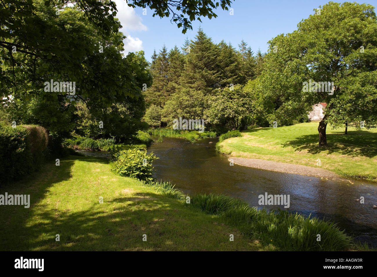 Ireland Kerry Dingle Peninsula Anascaul Owenascaul River flowing ...