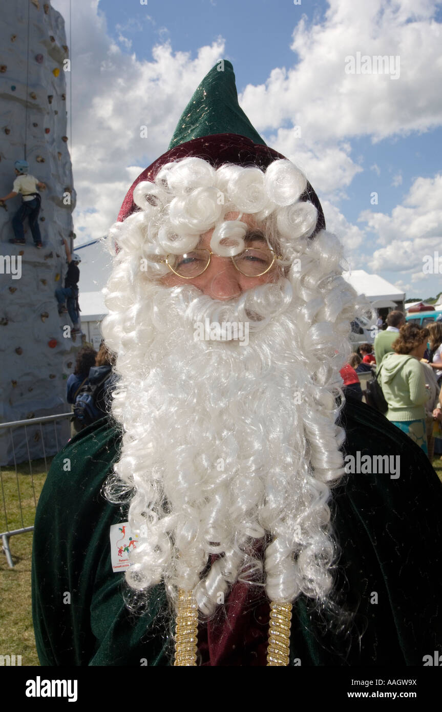 Man dressed as Merlin the Wizard at Urdd National Eisteddfod Carmarthen ...