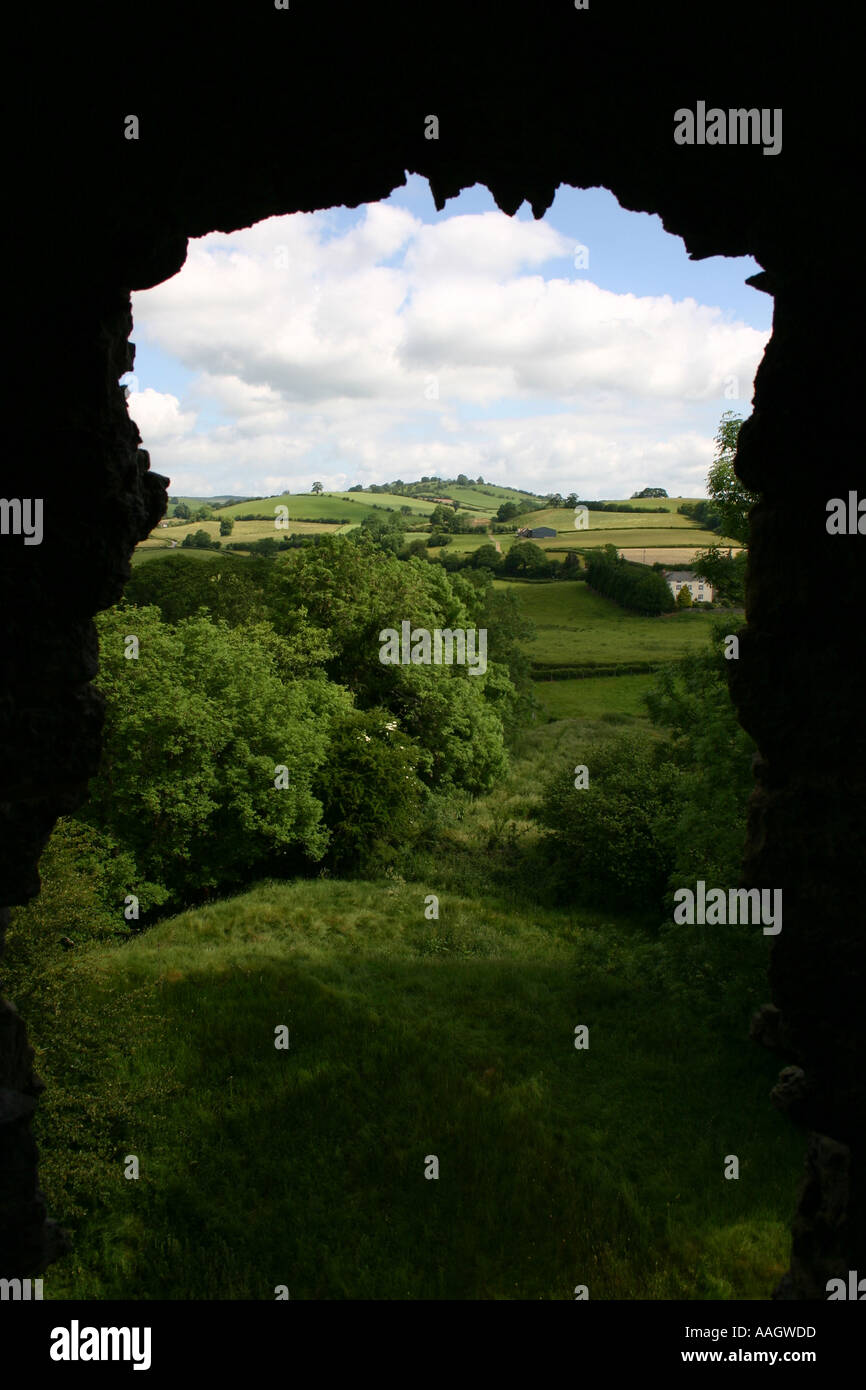 Clun Valley from Castle Window Stock Photo - Alamy