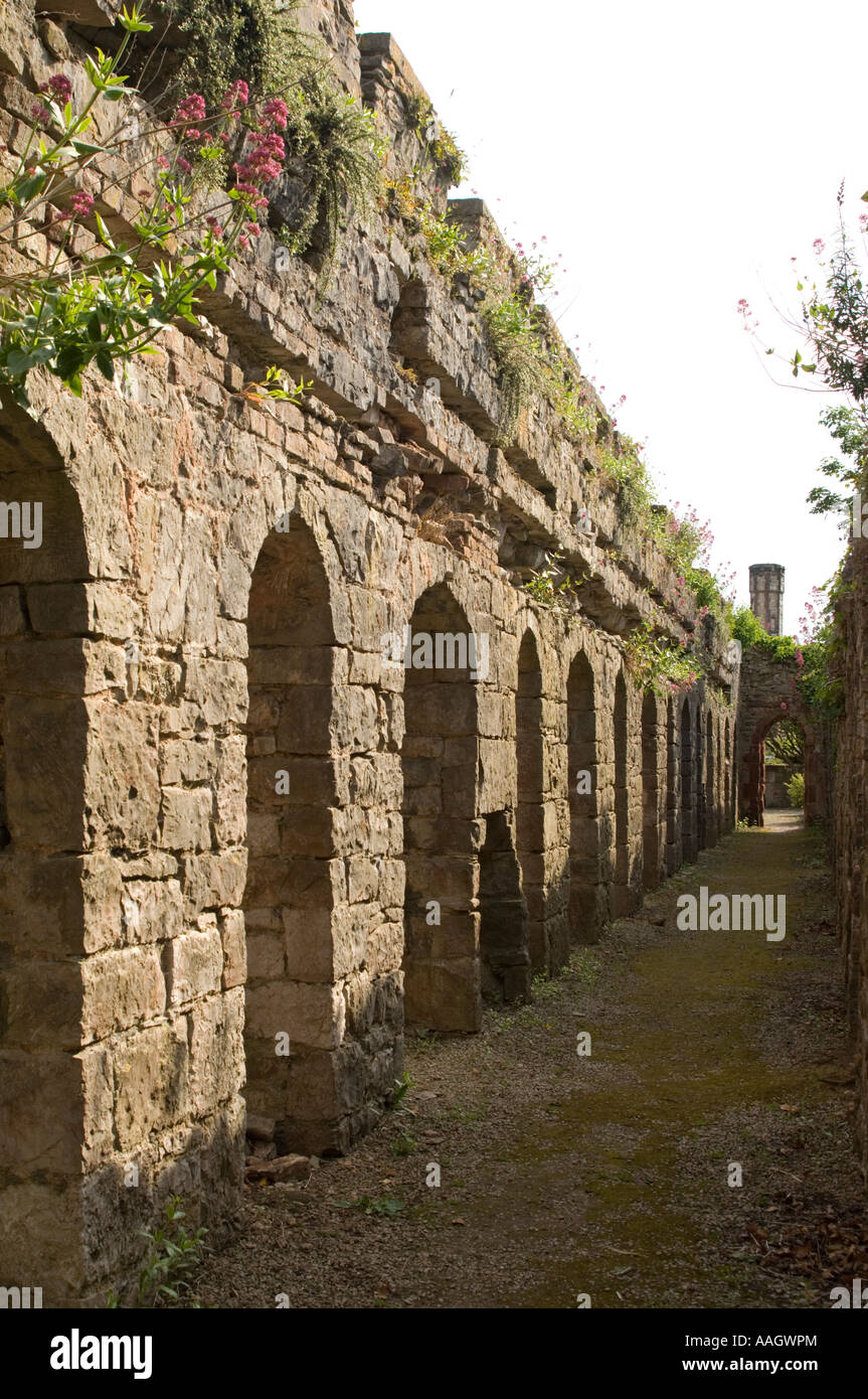 Walkway Ruthun Castle north wales UK Stock Photo - Alamy