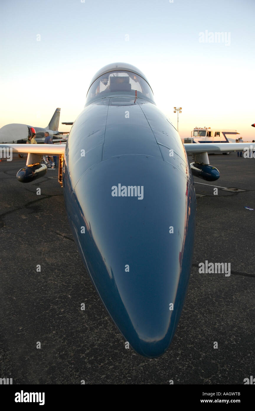 View Down the Nose of a Jet Stock Photo - Alamy