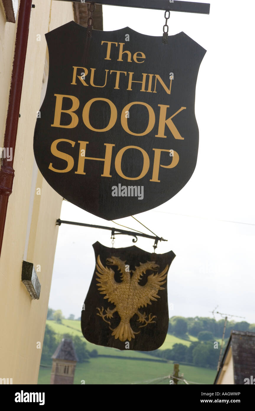 The Ruthin Book shop sign outside shop Stock Photo - Alamy