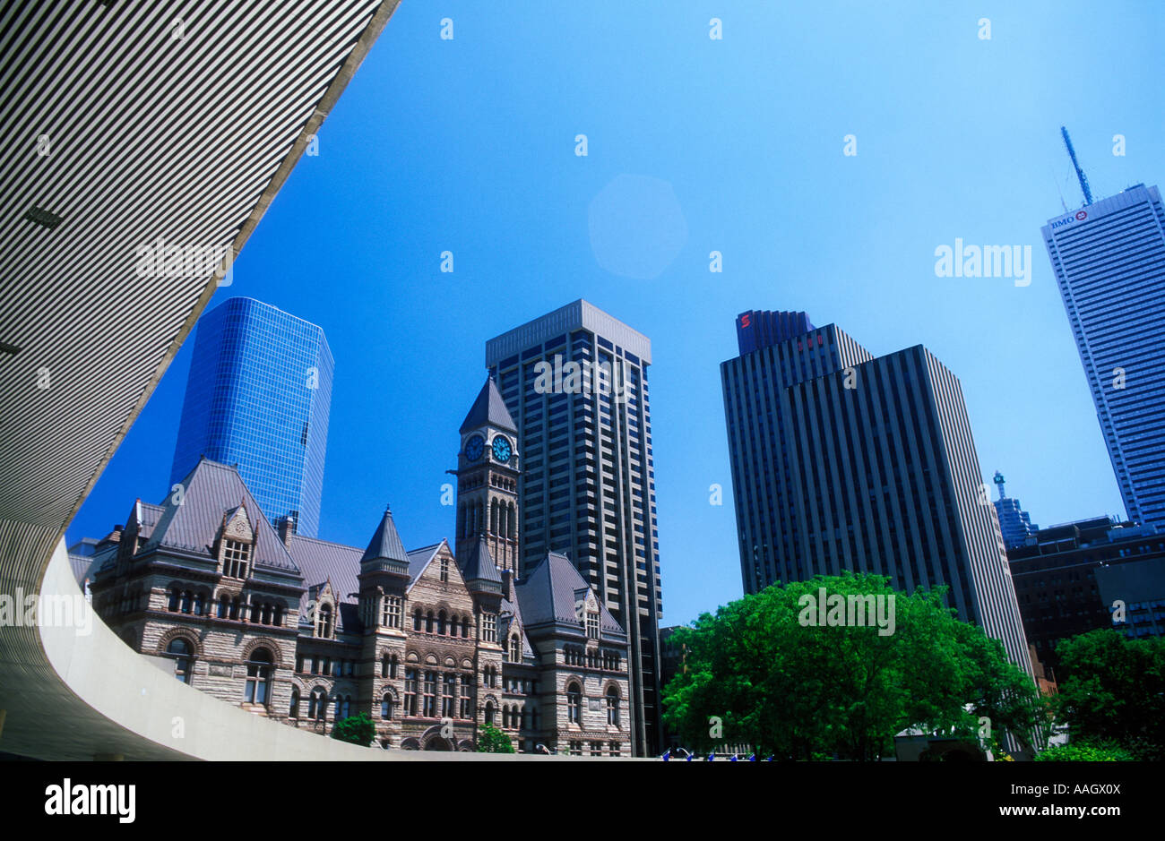 Canada Ontario Toronto Old City Hall from Nathan Philips Square Stock ...