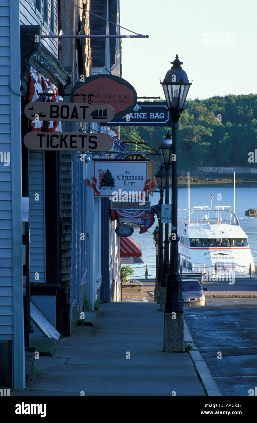Bar Harbor ME Main Street Bar Harbor Stock Photo - Alamy