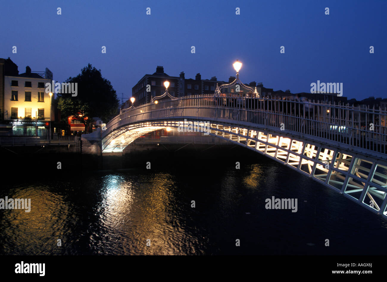 Ha penny Bridge over river Liffey Dublin Ireland Stock Photo - Alamy
