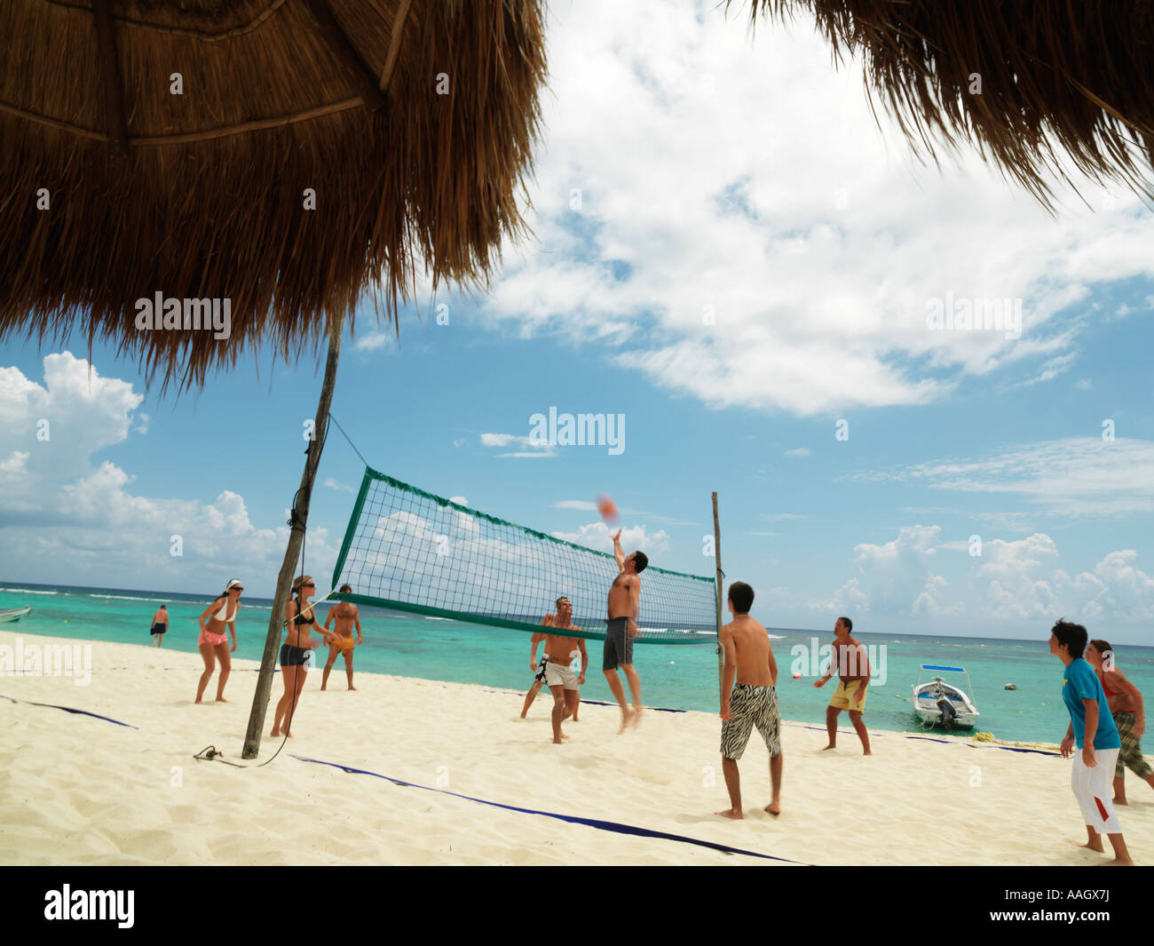 Mexico Quintana Roo Yucatan Peninsula Akumal Mayan Riviera beach ...