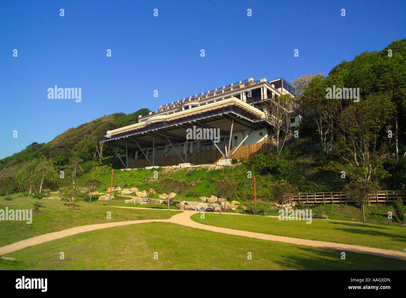 The Lees Cliff Hall Folkestone Kent England Stock Photo - Alamy