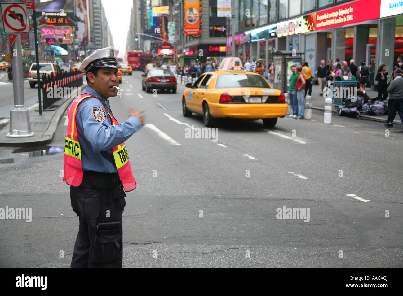 Policeman controlling the traffic Stock Photo - Alamy