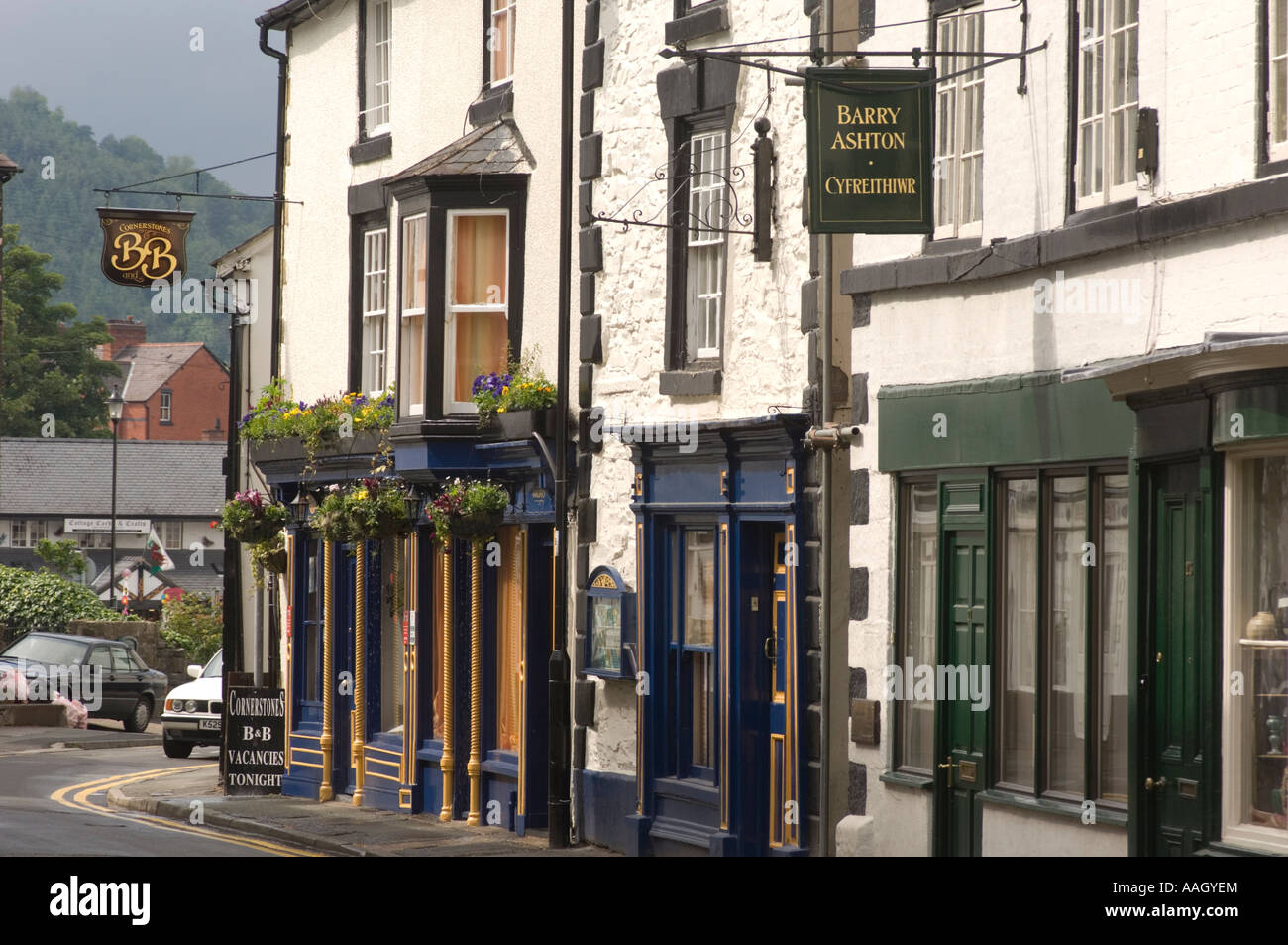 Old traditional victorian and georgian Shop frontages on side street ...