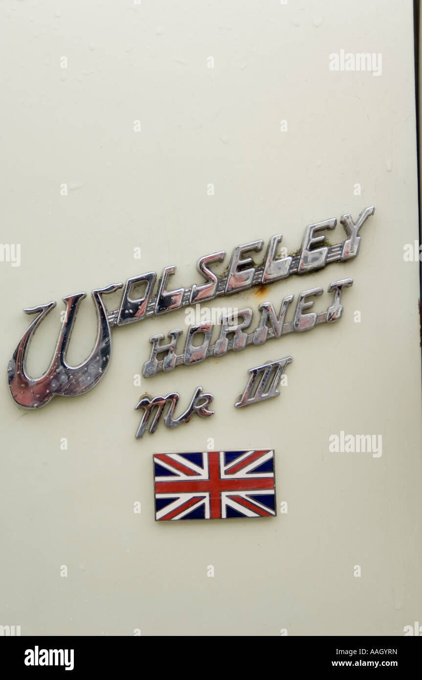 Wolseley Hornet Mk III logo badge with small British union jack flag ...