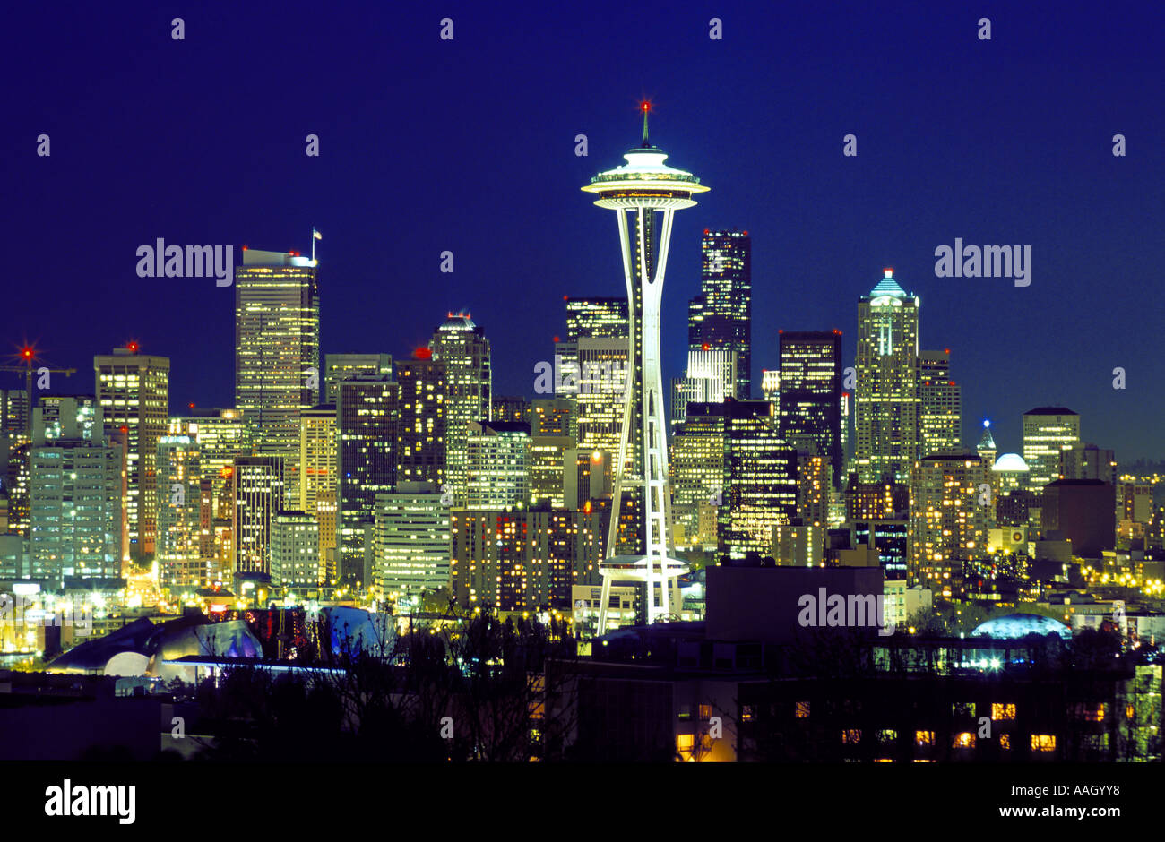 View of Seattle Skyline and the Space Needle from Kerry Park Seattle ...