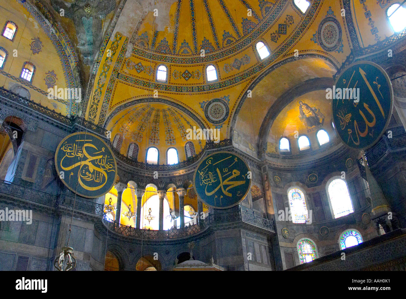 Details of the interior of the splendid Aya Sofia Mosque Istanbul Stock Photo - Alamy
