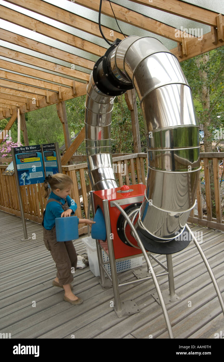 Young child with wind energy demonstration at the Centre for ...